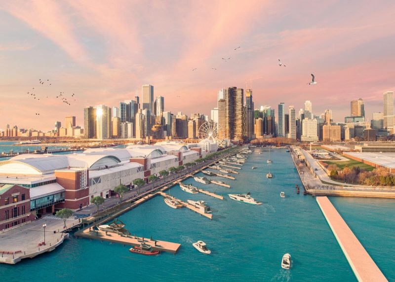 Navy Pier Marina Progresses As Amenities Building Gets Its Permit ...